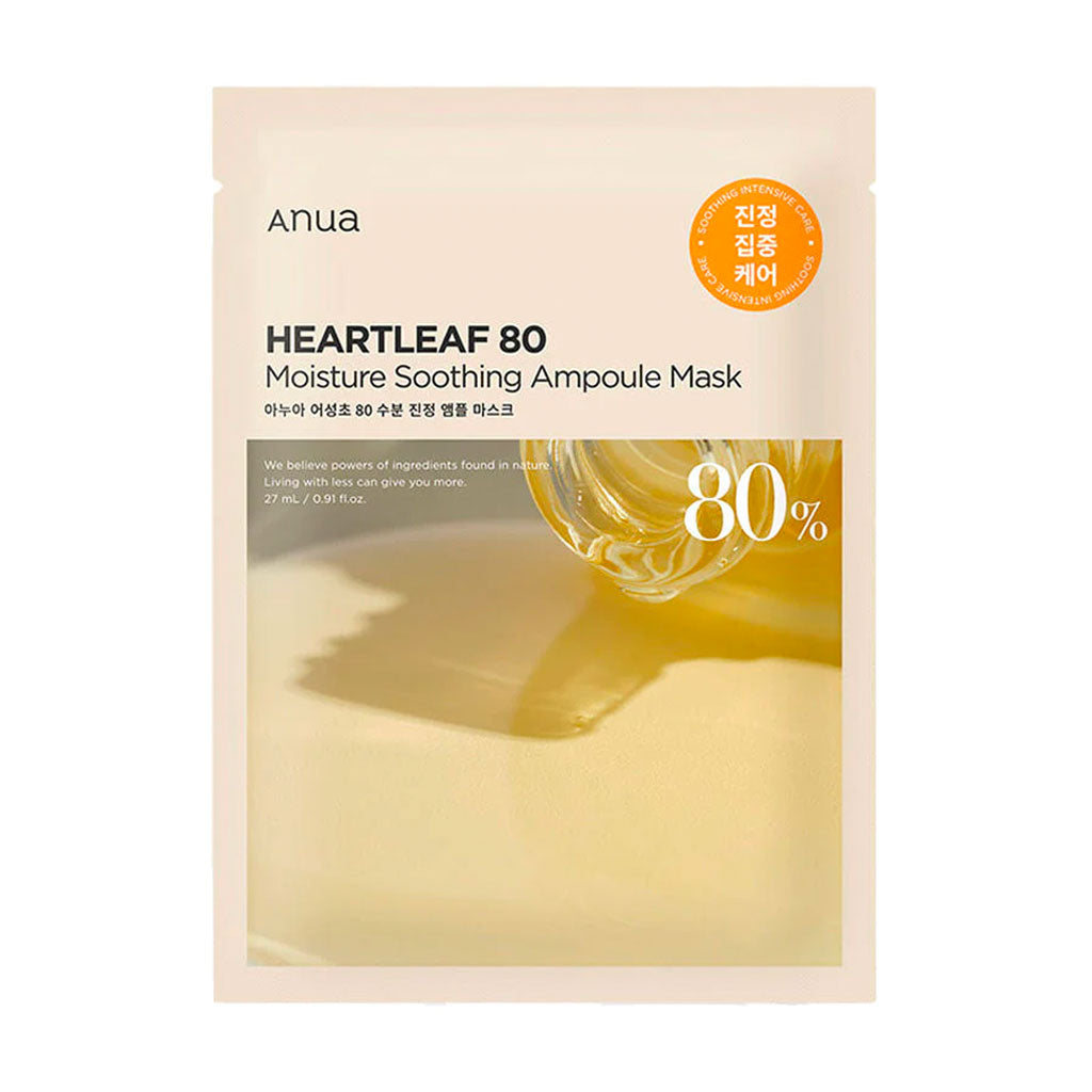 ANUA Heartleaf 80 Moisture Soothing Ampoule Mask - Nudie Glow