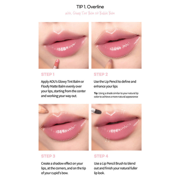 AOU Blending Lip Pencil (6 Colours) - Nudie Glow Australia