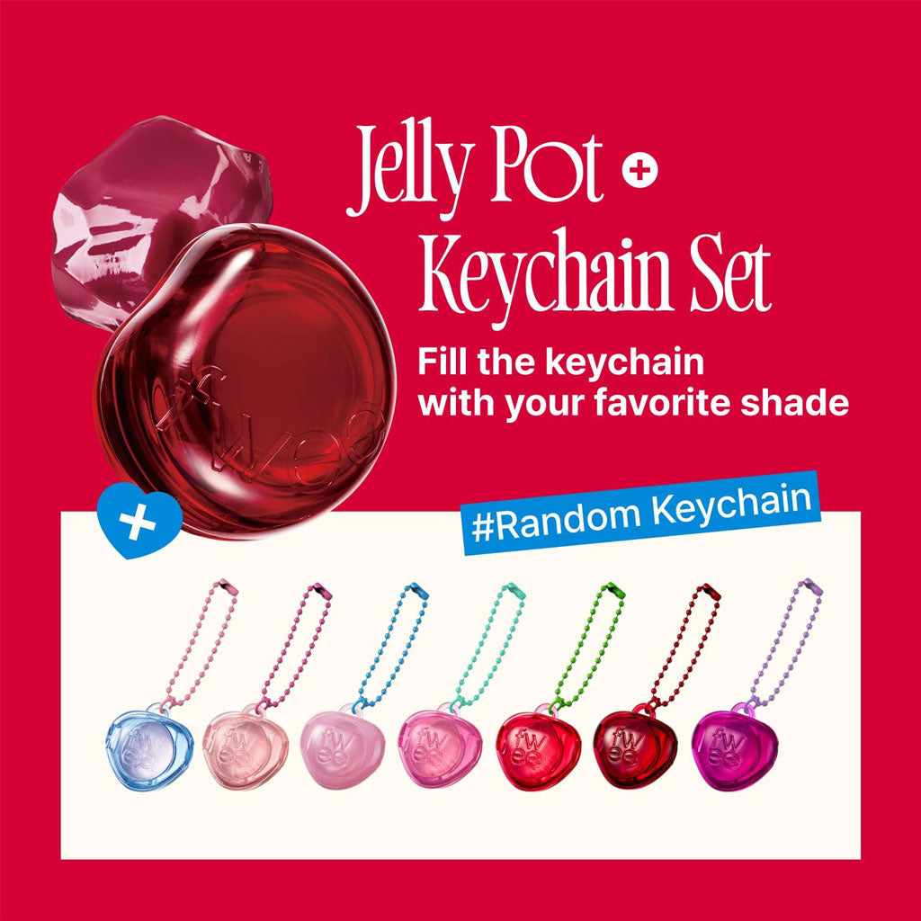 Fwee Keyring Lip & Cheek Glowy Jelly Pot (19 Colours) - Nudie Glow