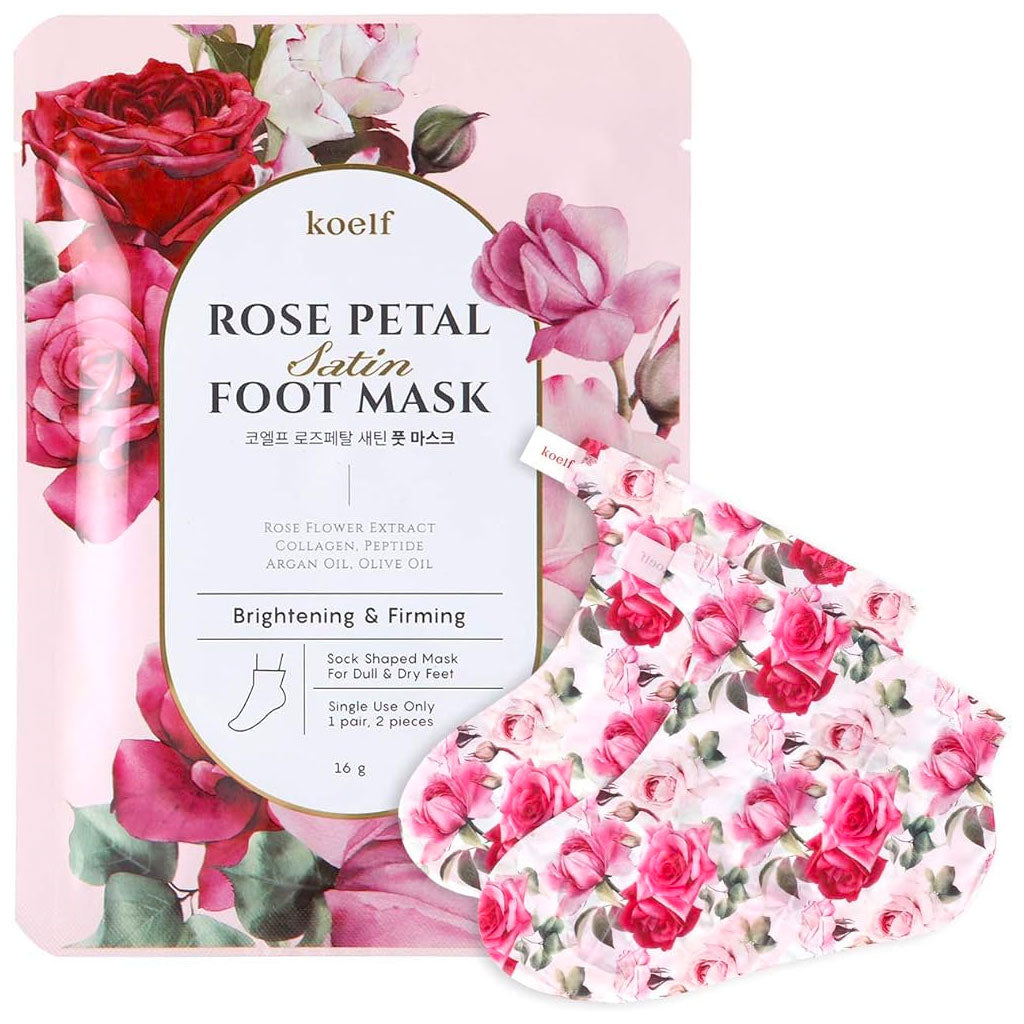 KOELF Rose Petal Satin Foot Mask - Nudie Glow Australia