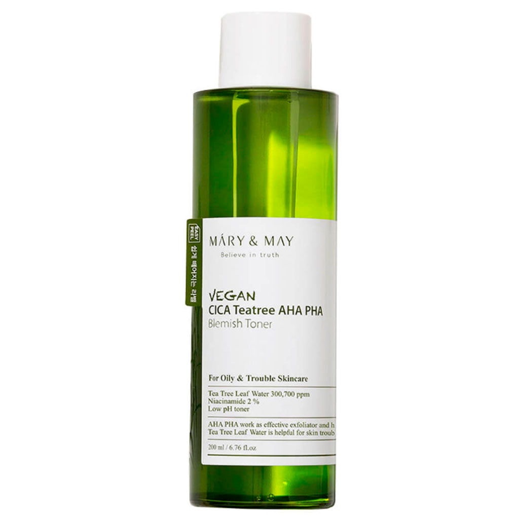 Mary & May Vegan CICA Tea Tree AHA PHA Blemish Toner - Nudie Glow