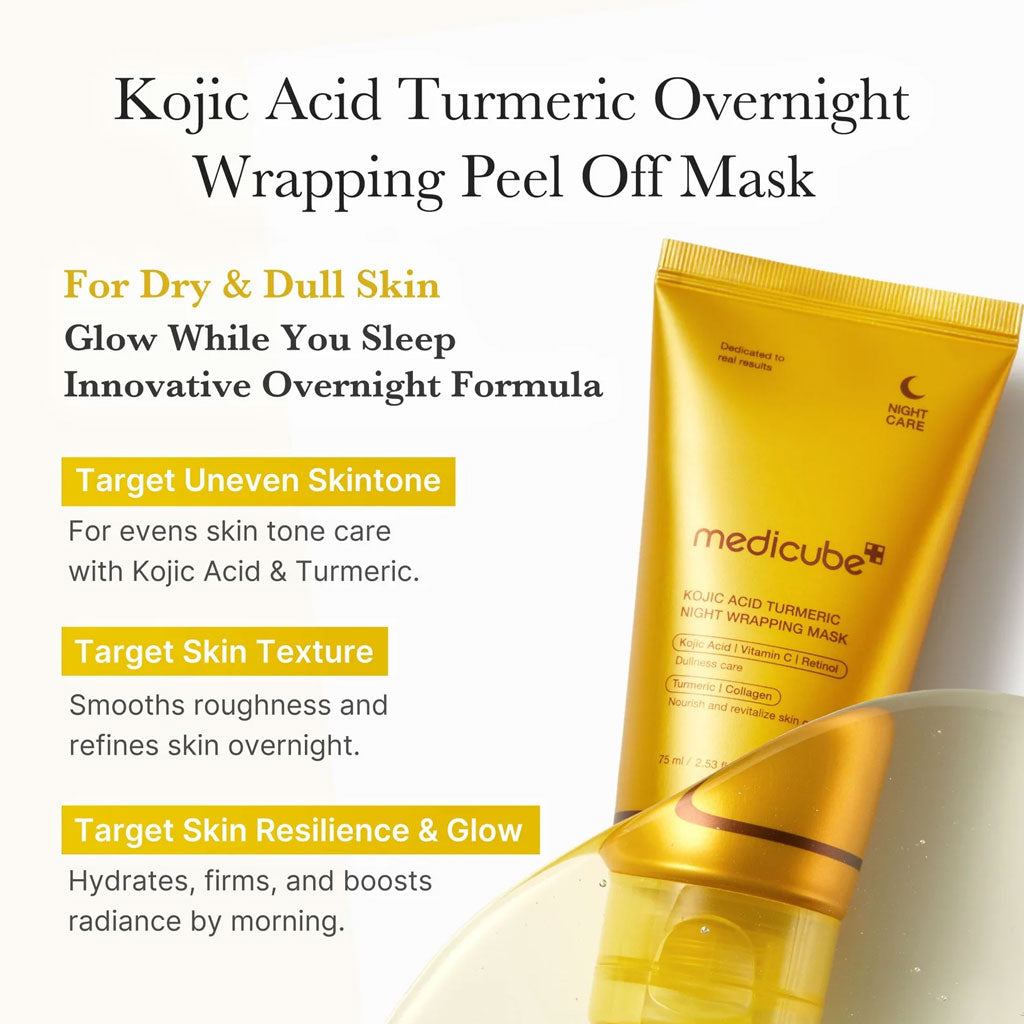 Medicube Kojic Acid Turmeric Night Wrapping Mask - Nudie Glow