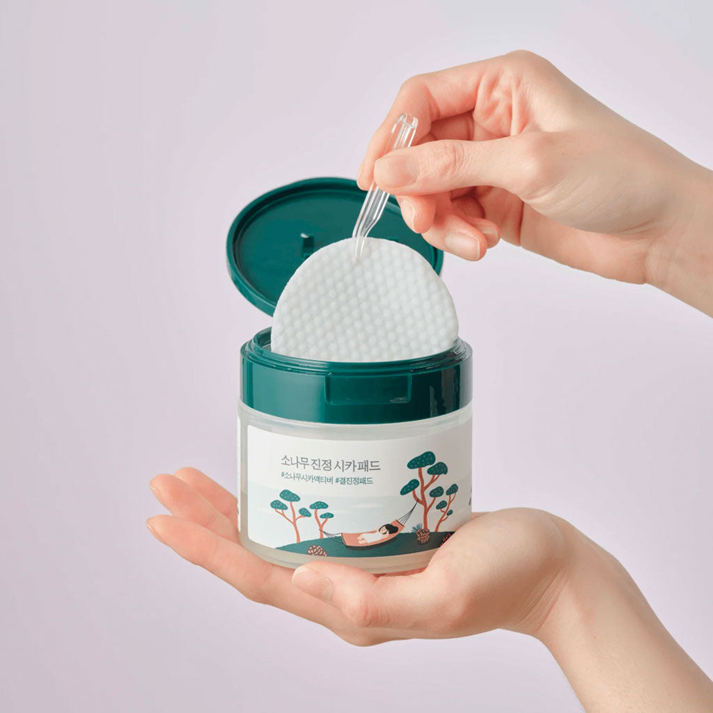 Round Lab Pine Tree Calming Cica Pad - Nudie Glow Australia