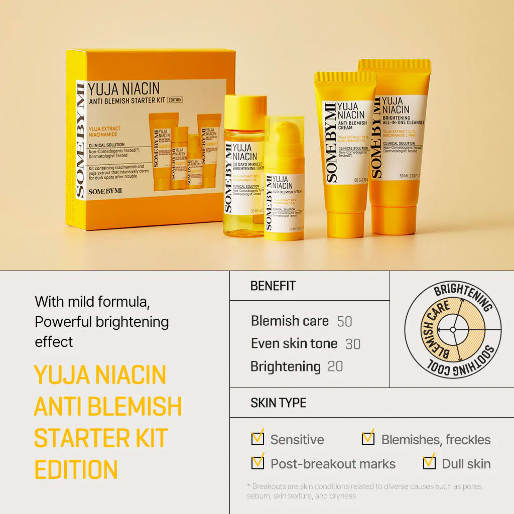 SOME BY MI Yuja Niacin Anti-Blemish Starter Kit - Nudie Glow Australia