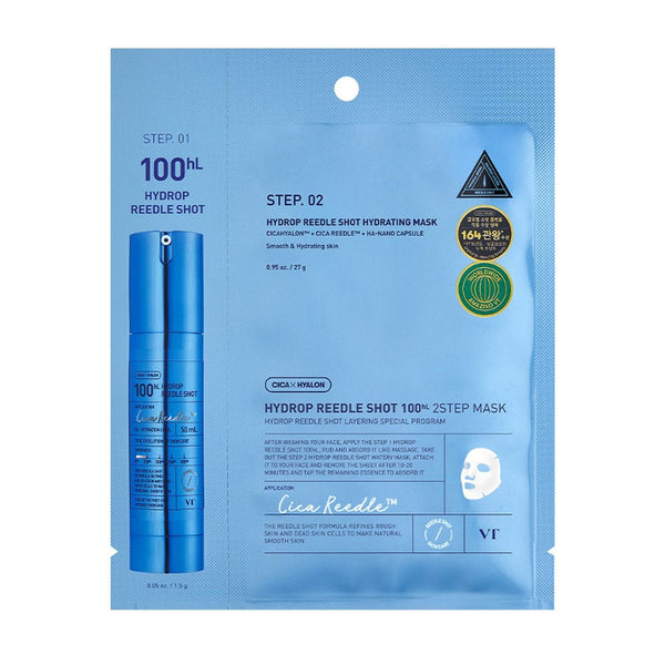 VT Cosmetics Hydrop Reedle Shot 100hL 2-Step Mask - Nudie Glow