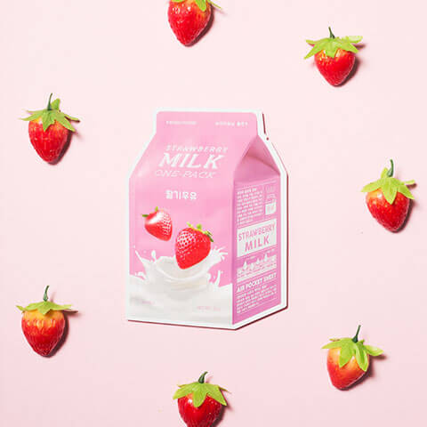 A'PIEU Strawberry Milk Sheet Mask - Korean Beauty Skincare Australia ...