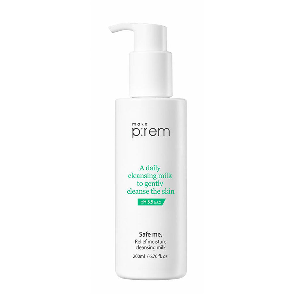 MAKE P:REM Safe Me. Relief Moisture Cleansing Milk - Nudie Glow